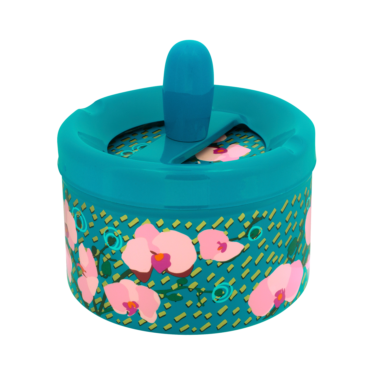 Push-button ashtray design - Pousse Pousse - Orchid Blue - Pylones