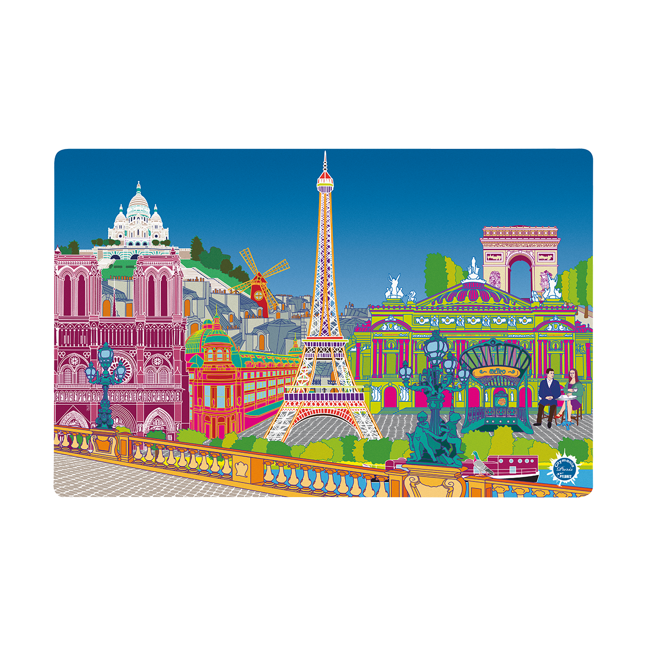 Table mat - Set my city - New Paris - Pylones