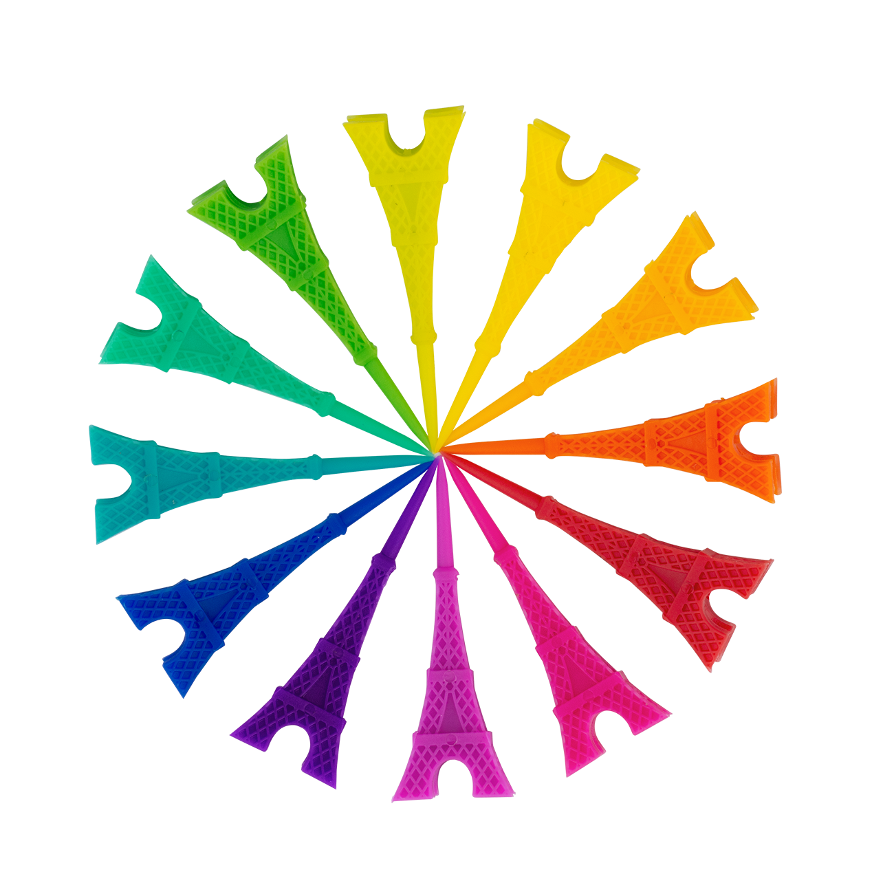 Set of 12 cocktail sticks - Tower stick - Multicolour - Pylones