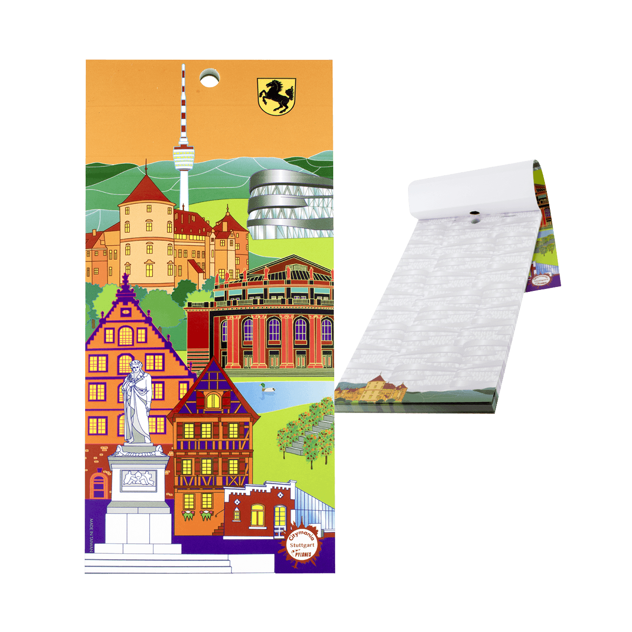 Bloc note magnétique - Formalist - Stuttgart - Pylones