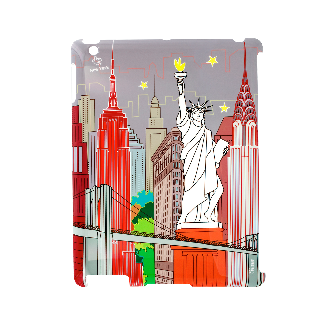 Schale für iPad 2 und iPad Retina - I Big Cover - New-york - Pylones