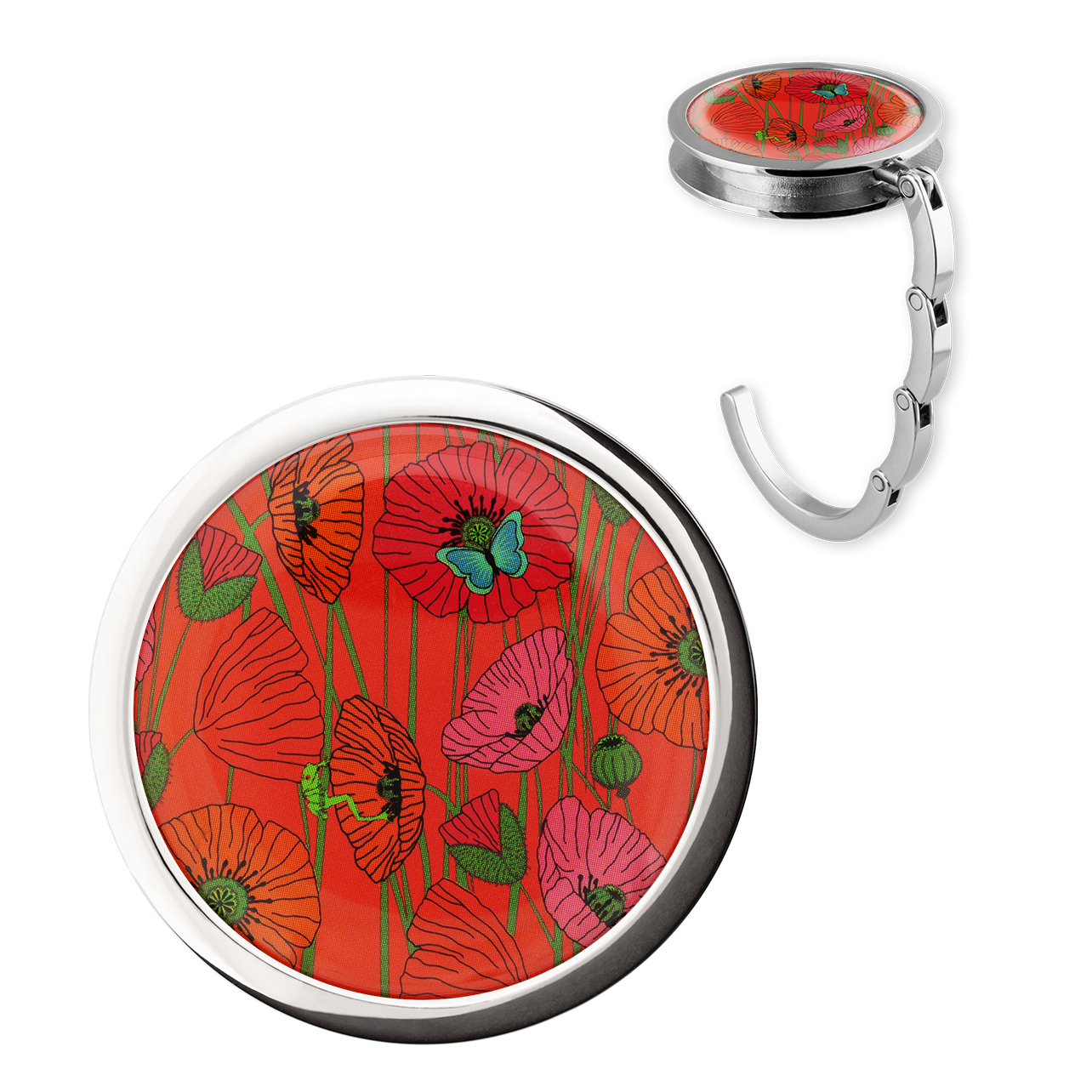 Handbag hook - Dîner en Ville - Coquelicots - Pylones