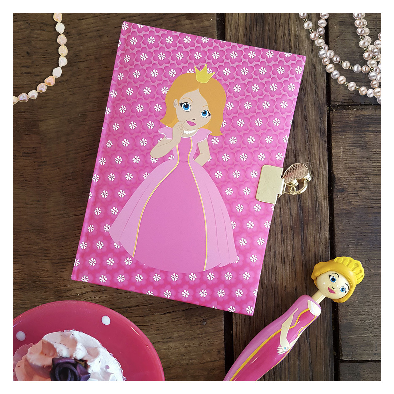Carnet secret avec cadenas - My secret notes - Rosa - Pylones