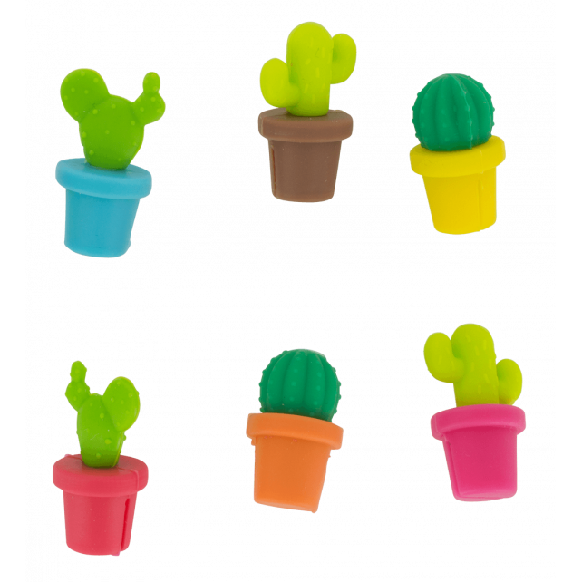 Set of 6 glass markers - Happy Markers - Diva - Pylones