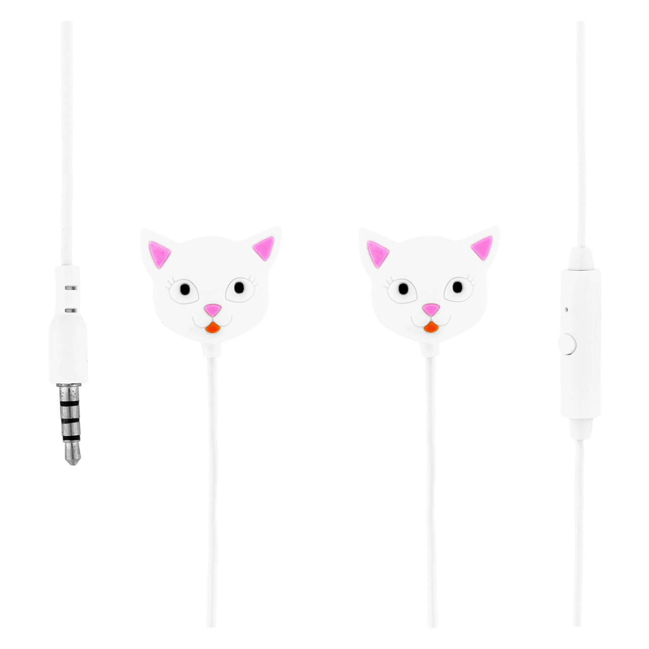 Earphones with integrated microphone - Swing - White Cat - Pylones