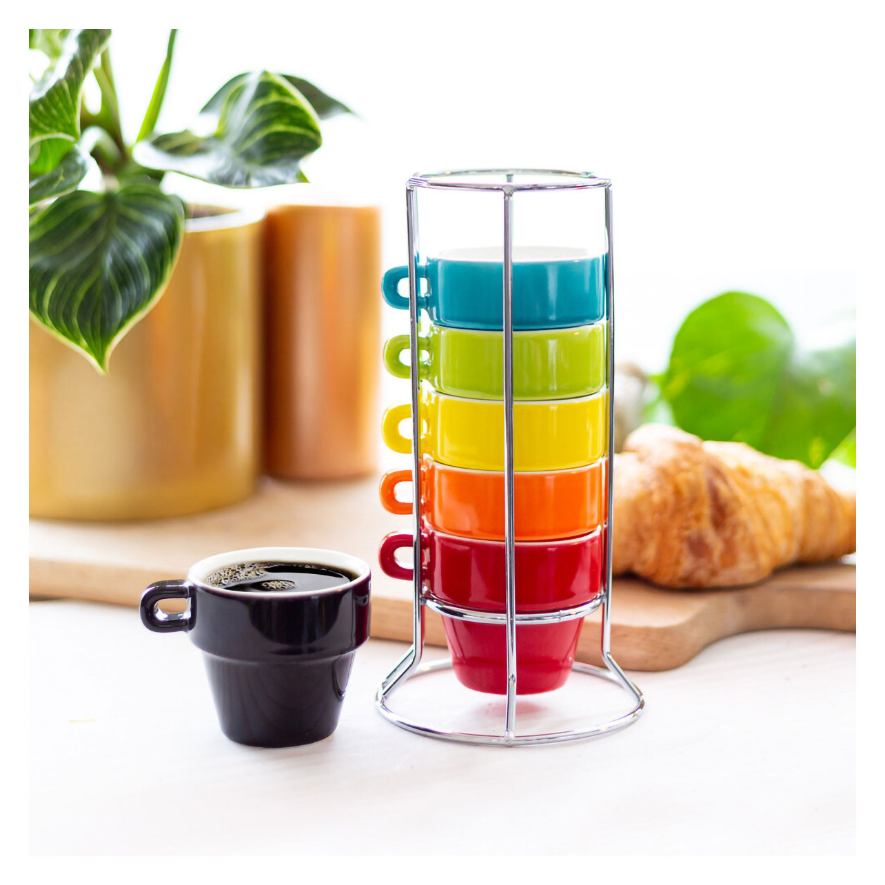 Stack of cups ristretto - Café stretto - Multicolour - Pylones