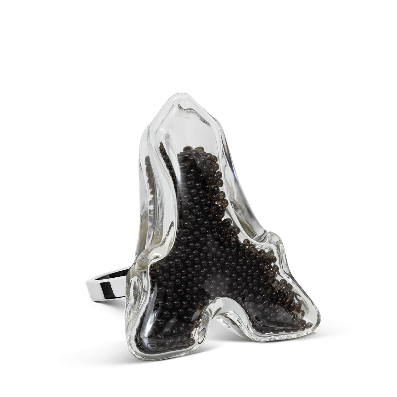 Anello in vetro - Tour Eiffel Billes - Nero - Pylones