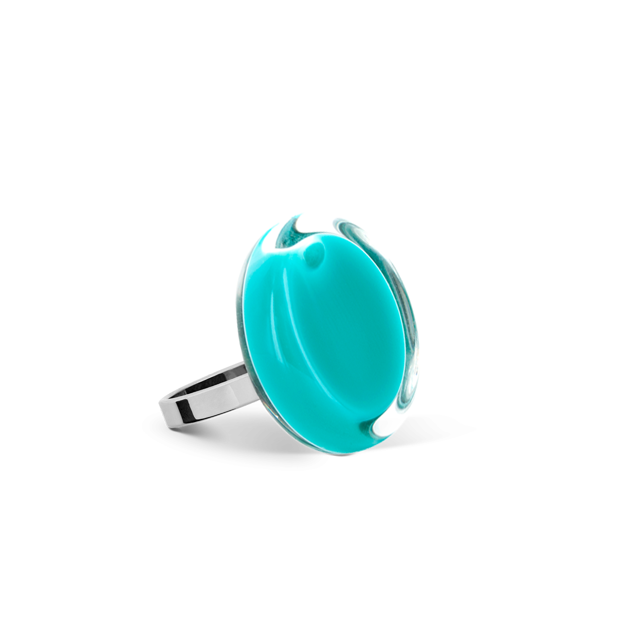 Glass ring - Cachou Nano Milk - Turquoise - Pylones