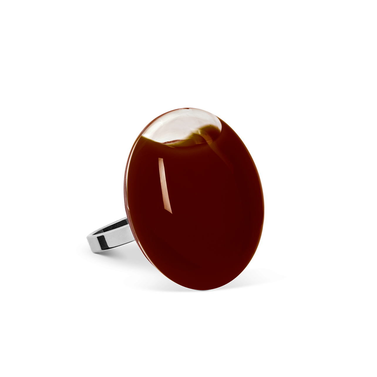 Glass ring - Galet Mini Milk - Chocolate - Pylones