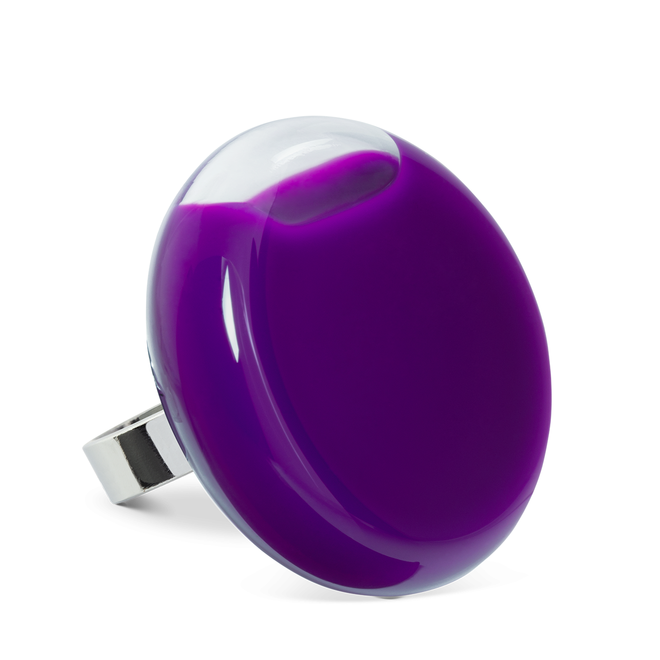 Glass ring - Platine Giga Milk - Dark Purple - Pylones