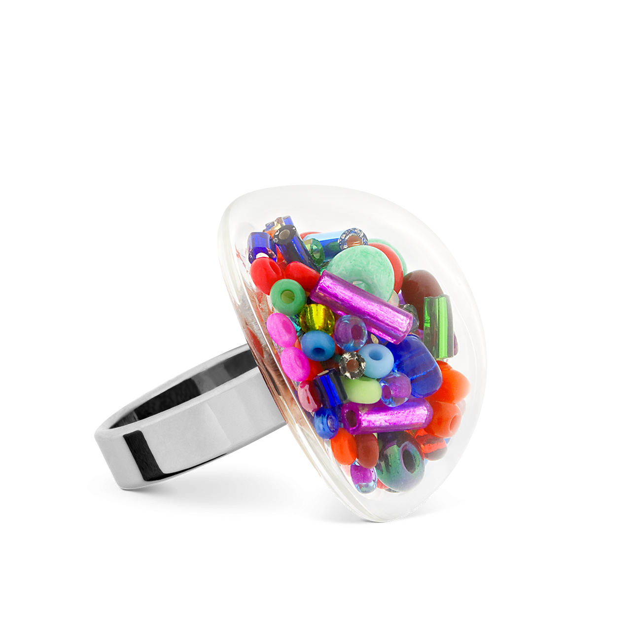 Glasring - Dome Medium Mix Perles - Multicolor - Pylones