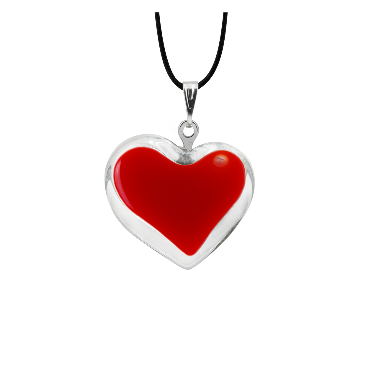 Necklace - Coeur nano milk - Dark Red - Pylones