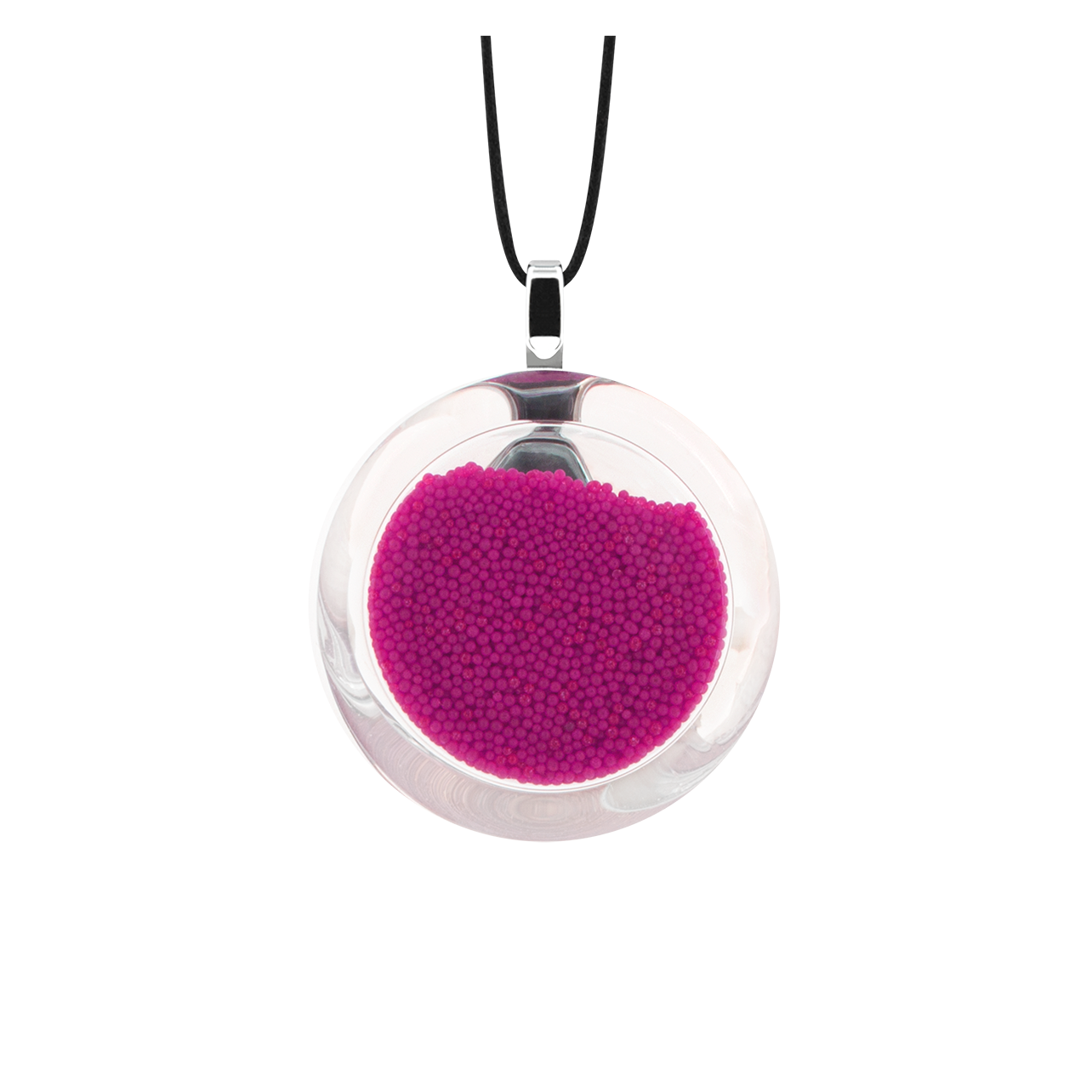 Necklace - Cachou Mini Billes - Fuchsia - Pylones