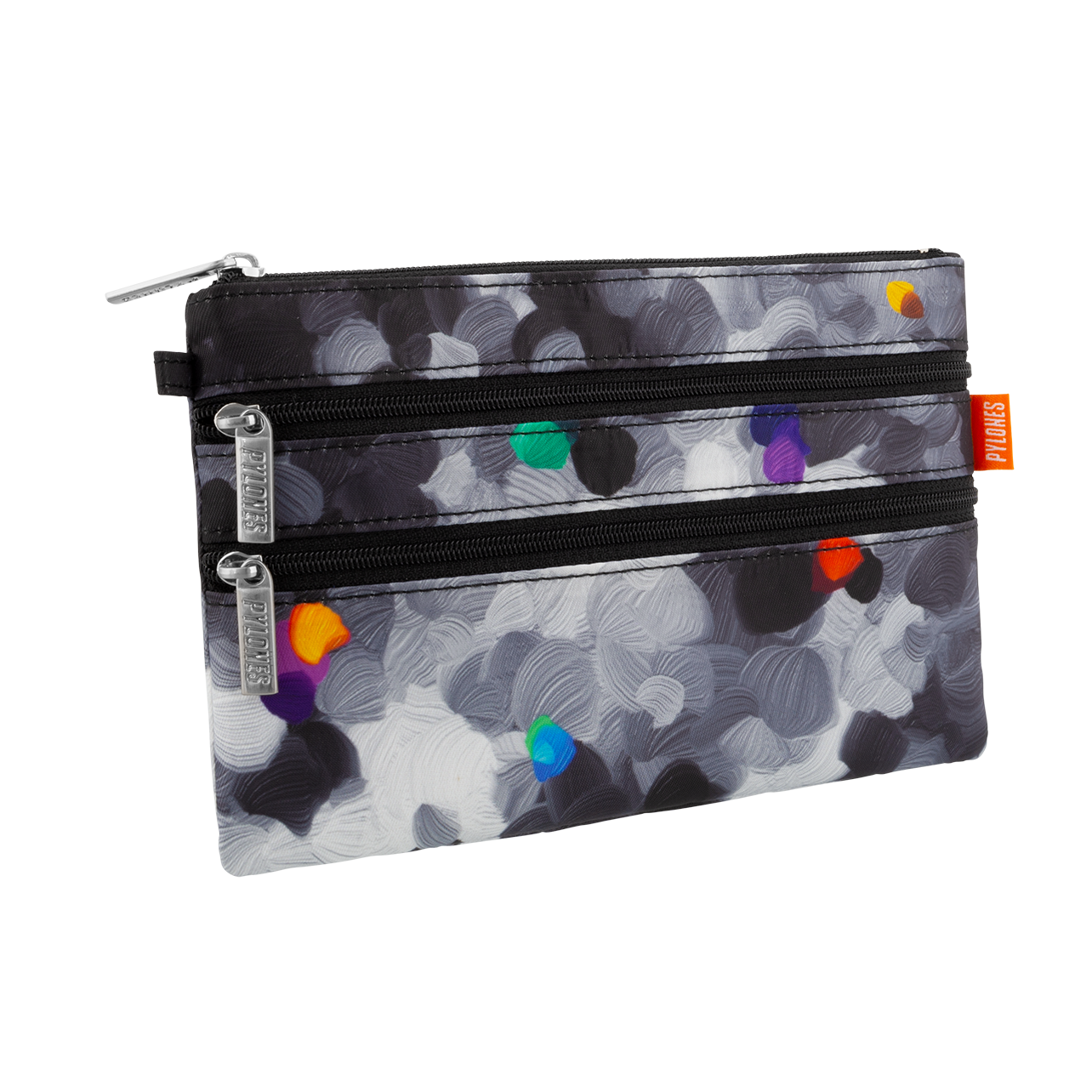 Pouch with 3 Zips - Zip It - Black Palette - Pylones