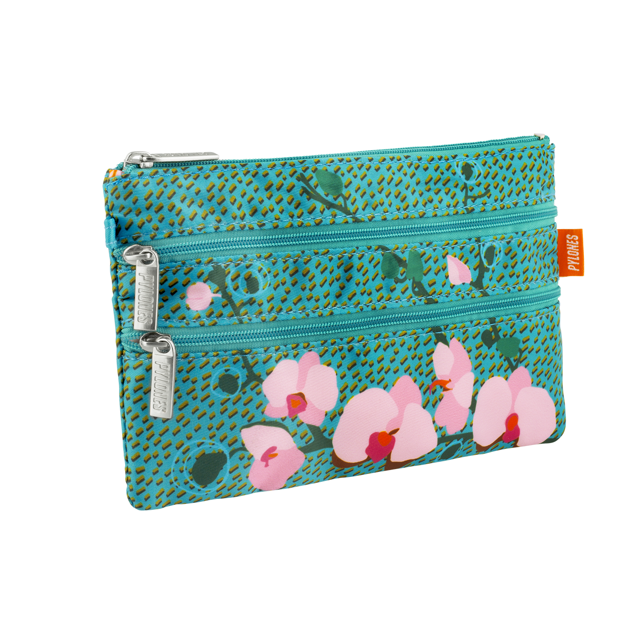 Pouch with 3 Zips - Zip It - Orchid Blue - Pylones