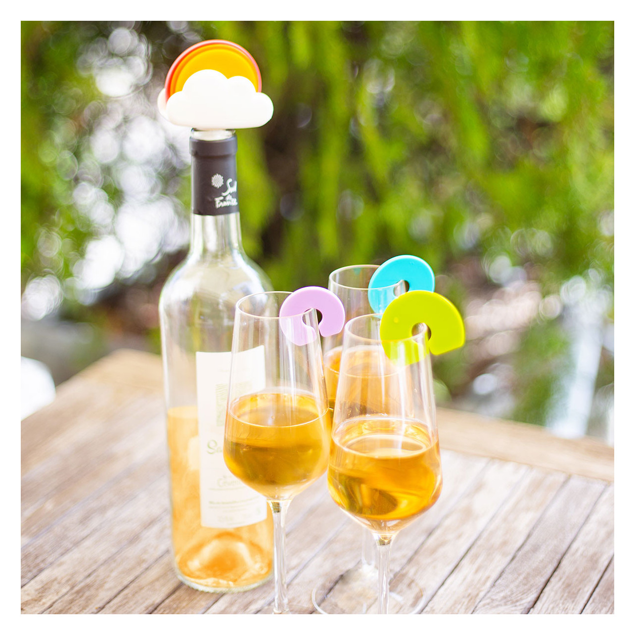 Segnabicchieri e tappo - Rainbow - Pylones