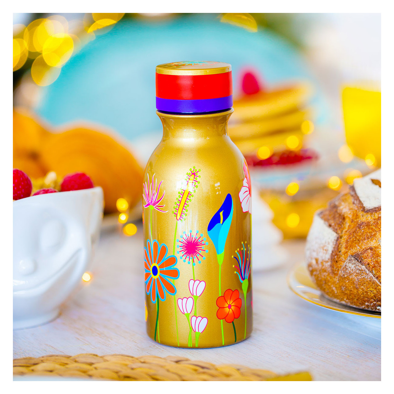 Thermoskanne - Mini Keep Cool Bottle - Jardin Fleuri Gold - Pylones