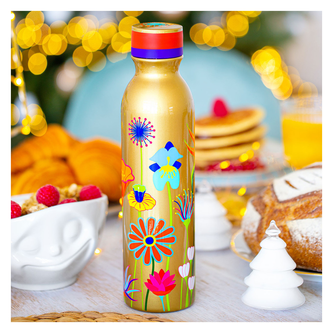 Thermal flask - Keep Bottle - Jardin Fleuri Gold - Pylones