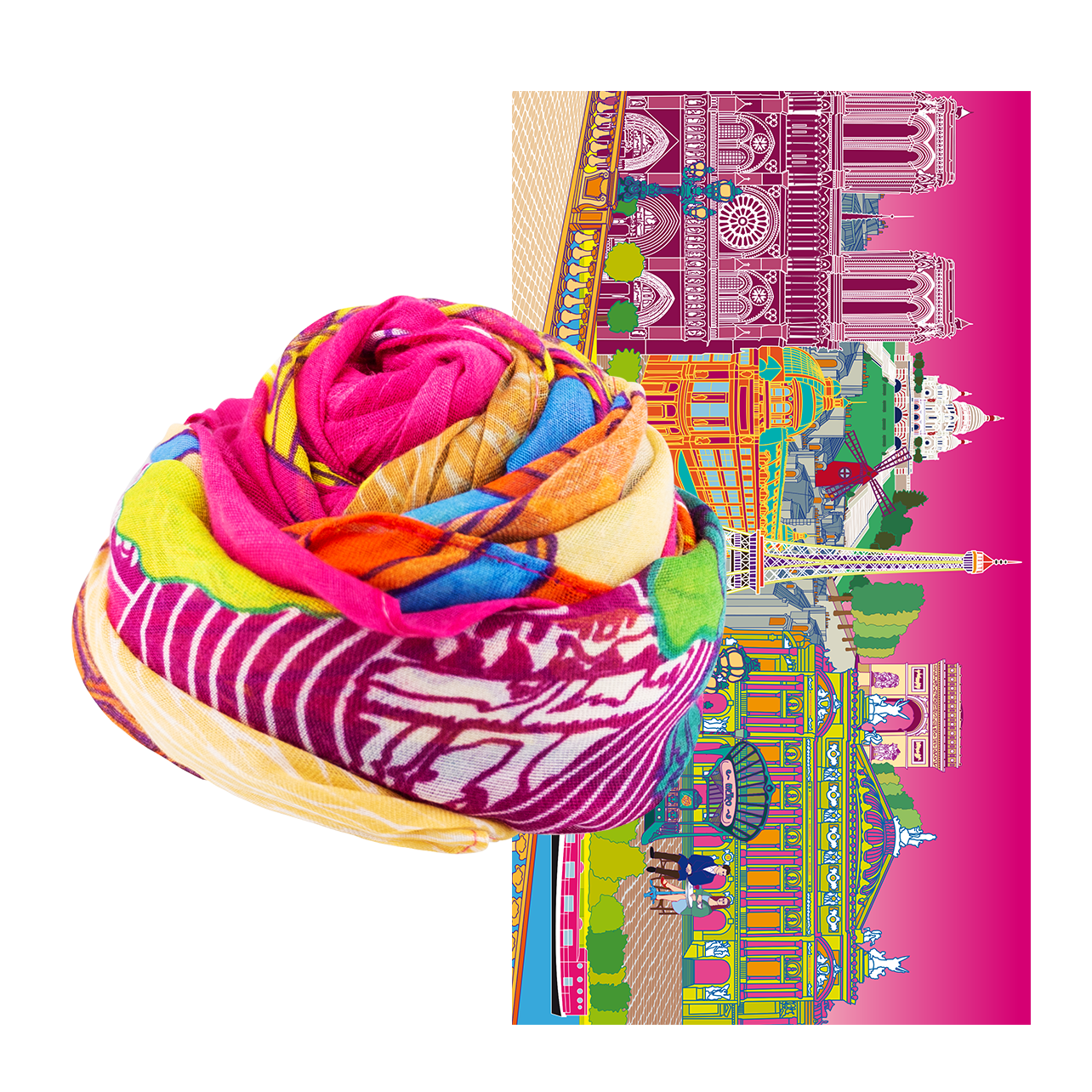 Scarf - Balade - Paris Rose - Pylones