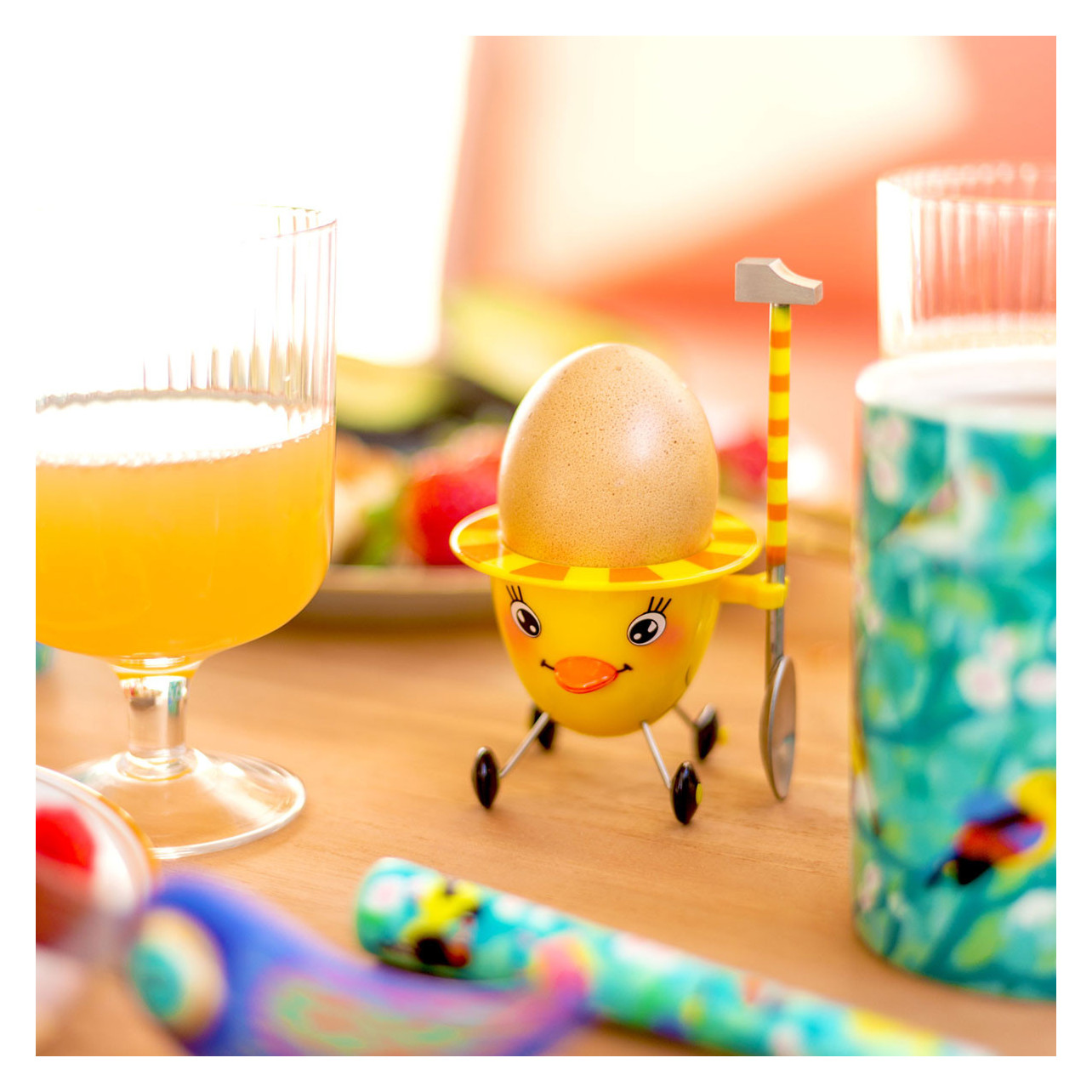 Coquetier design enfant - Cocotte - Canard - Pylones