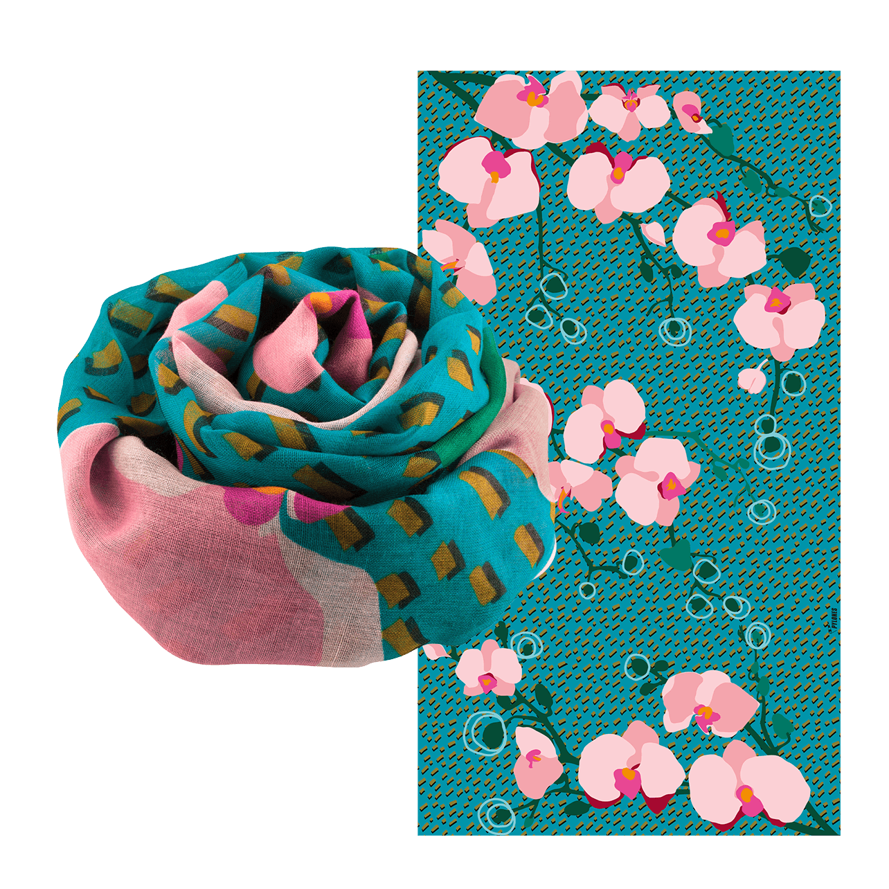 Foulard design coloré & original - Pylones