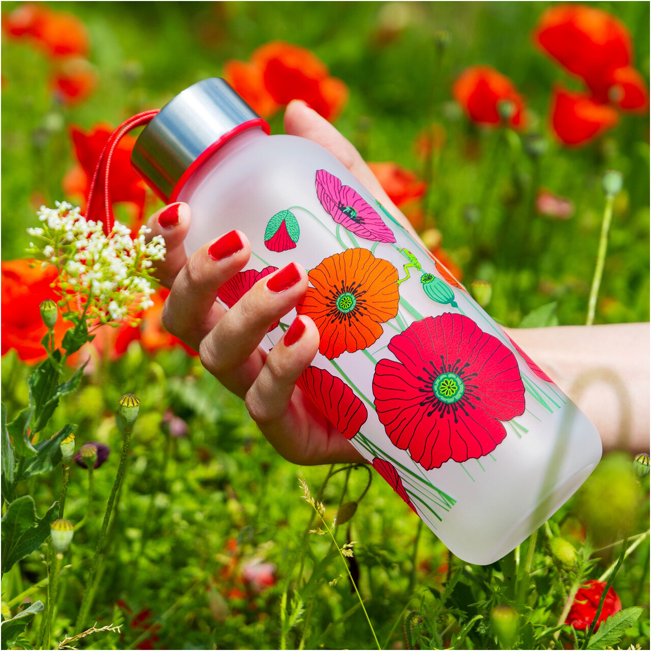 Flask - Happyglou - Coquelicots - Pylones