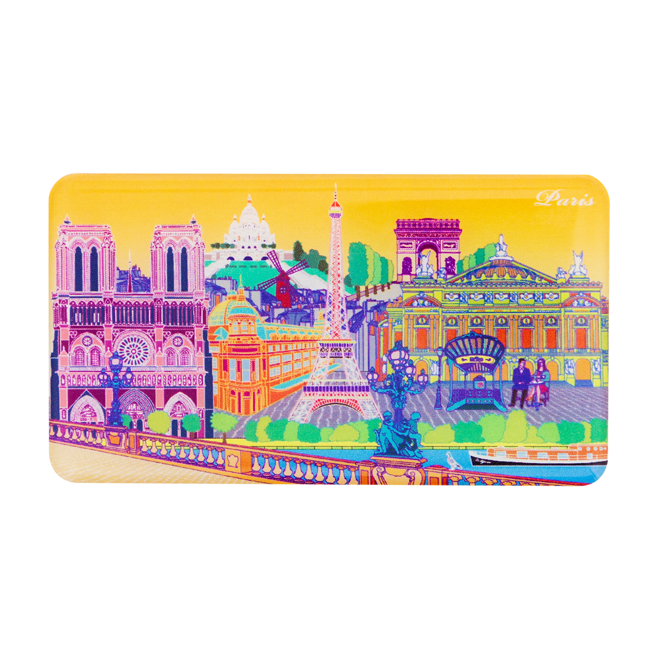 Visit my city - magnet - Yellow - Pylones