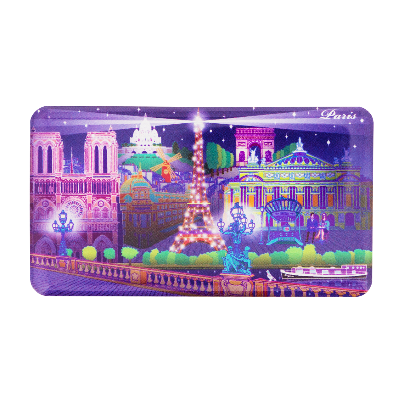 Visit my city - magnet - Paris Night - Pylones