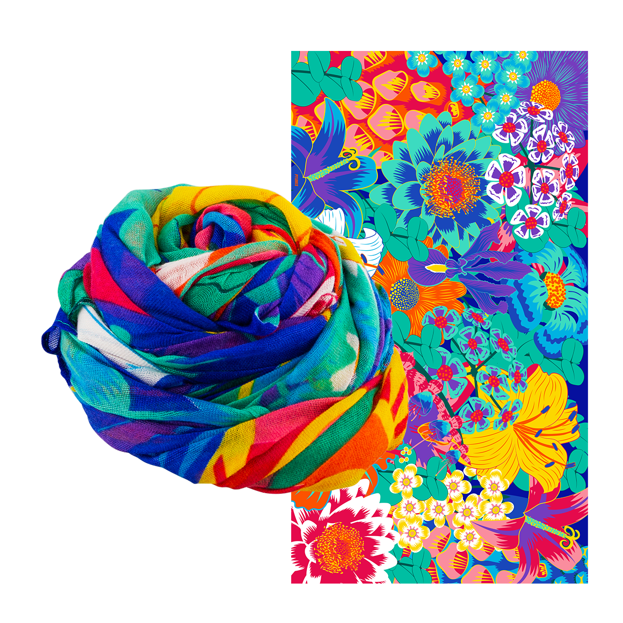 Foulard design coloré & original - Pylones