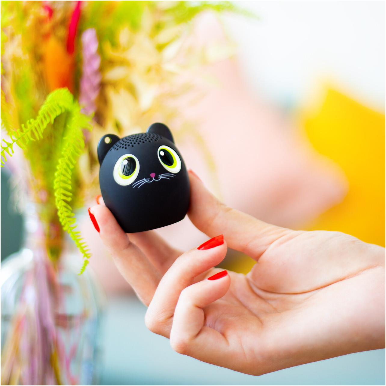 Mini enceinte bluetooth sans fil - Sing song - Chat Noir - Pylones