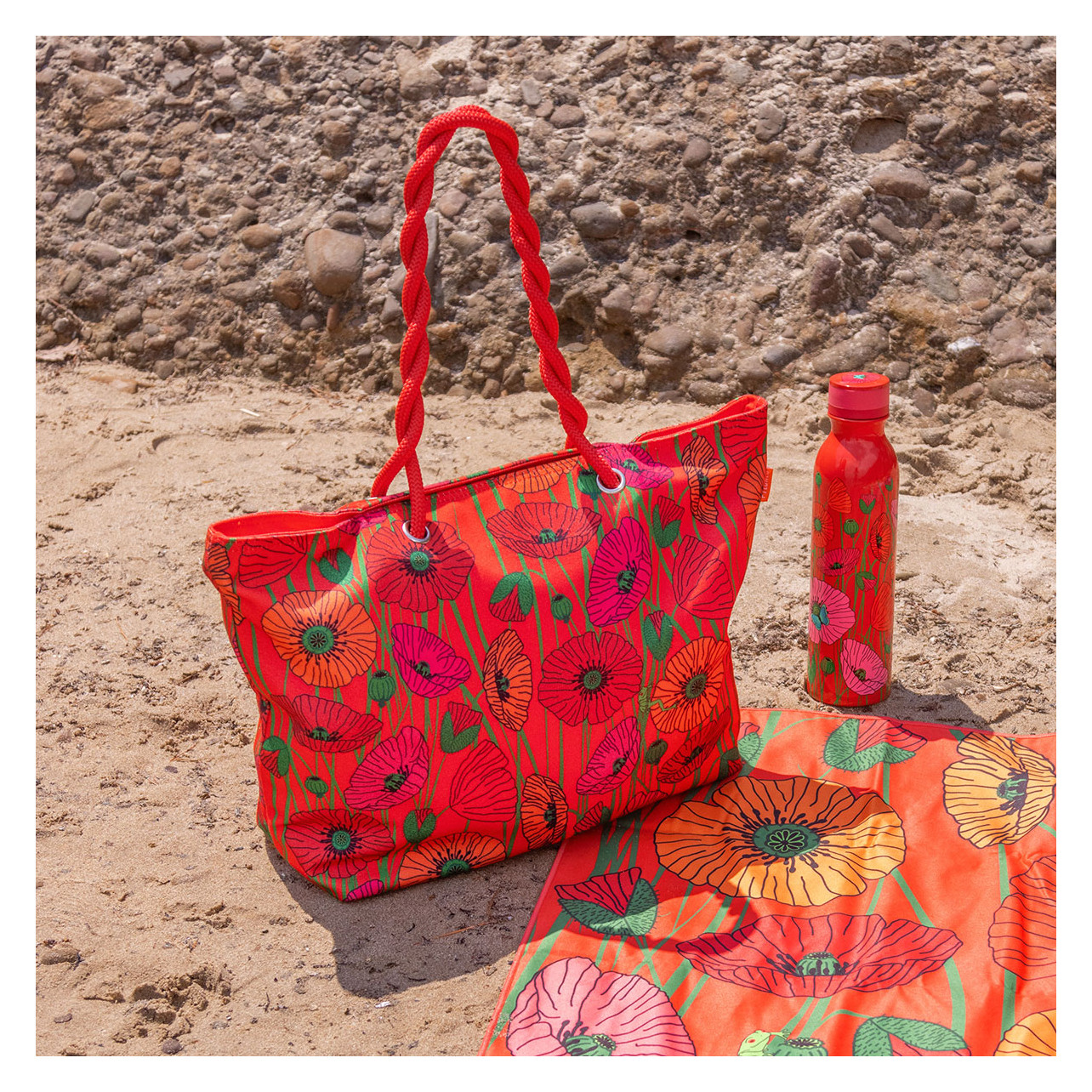 Sac cabas - My Daily Bag 2 - Coquelicots - Pylones