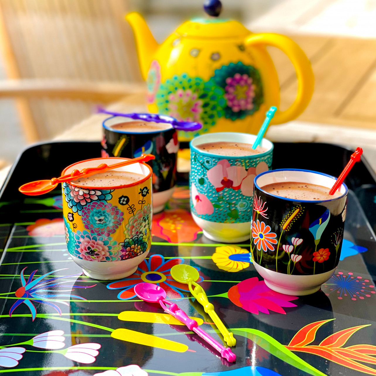 Set de 6 cuillères à café - Swimming Spoon - Multicolore - Pylones