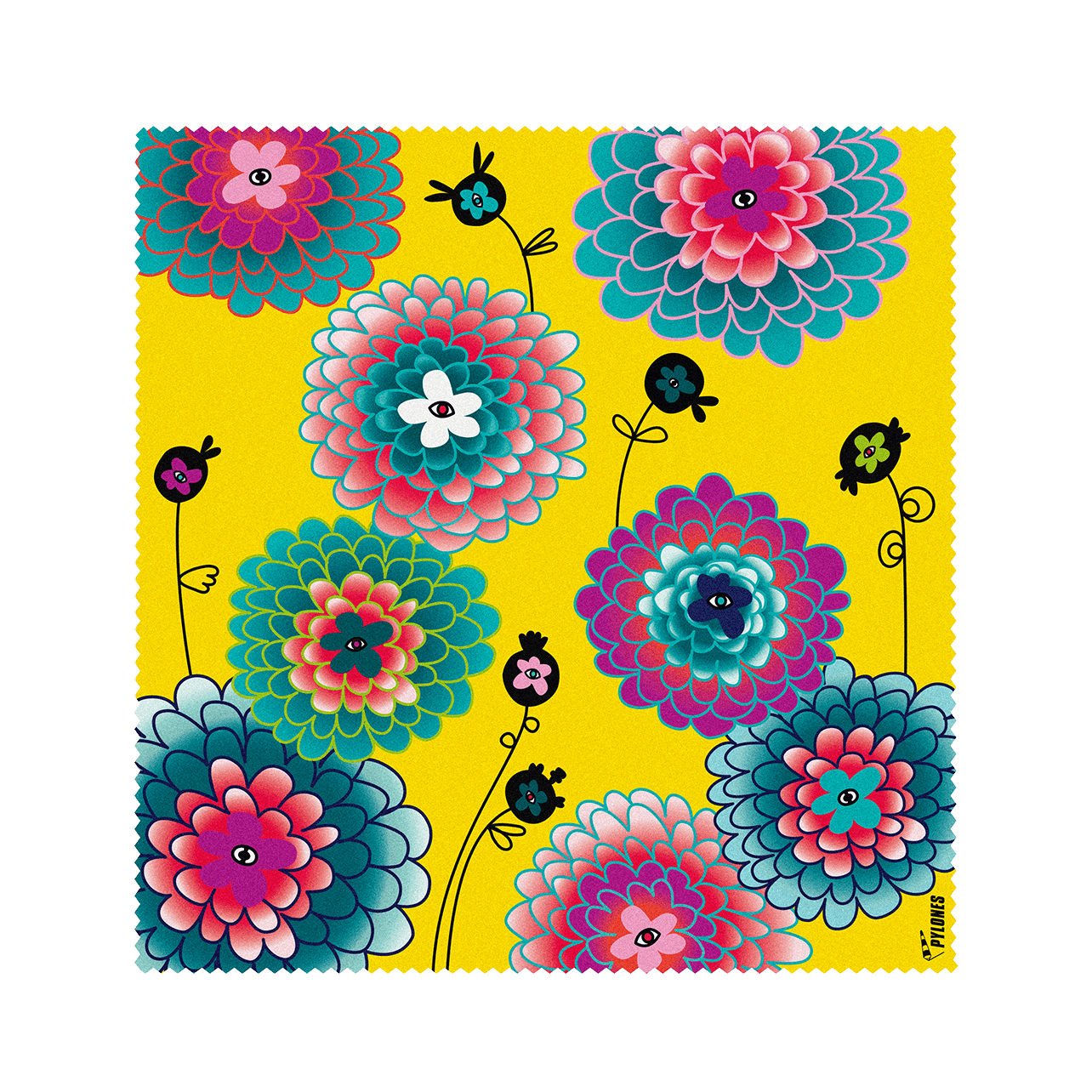 Microfibre glasses cloth - Belle Vue - Dahlia - Pylones