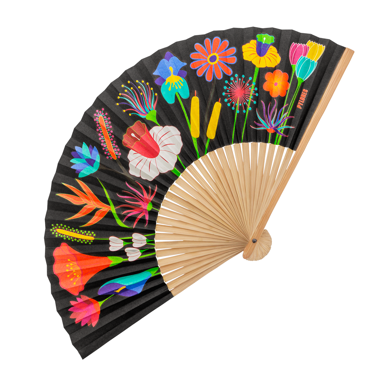 Colored bamboo pocket fan - Pylones