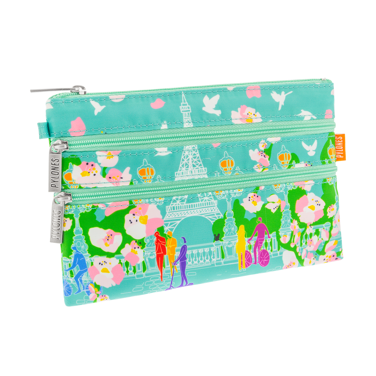 Pouch with 3 Zips - Zip It - Parisienne 2 - Pylones