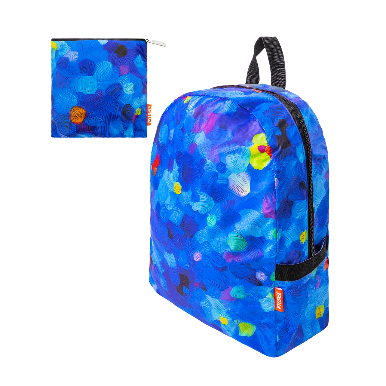 Sac à dos pliable de voyage- pocket bag - Blue Palette - Pylones