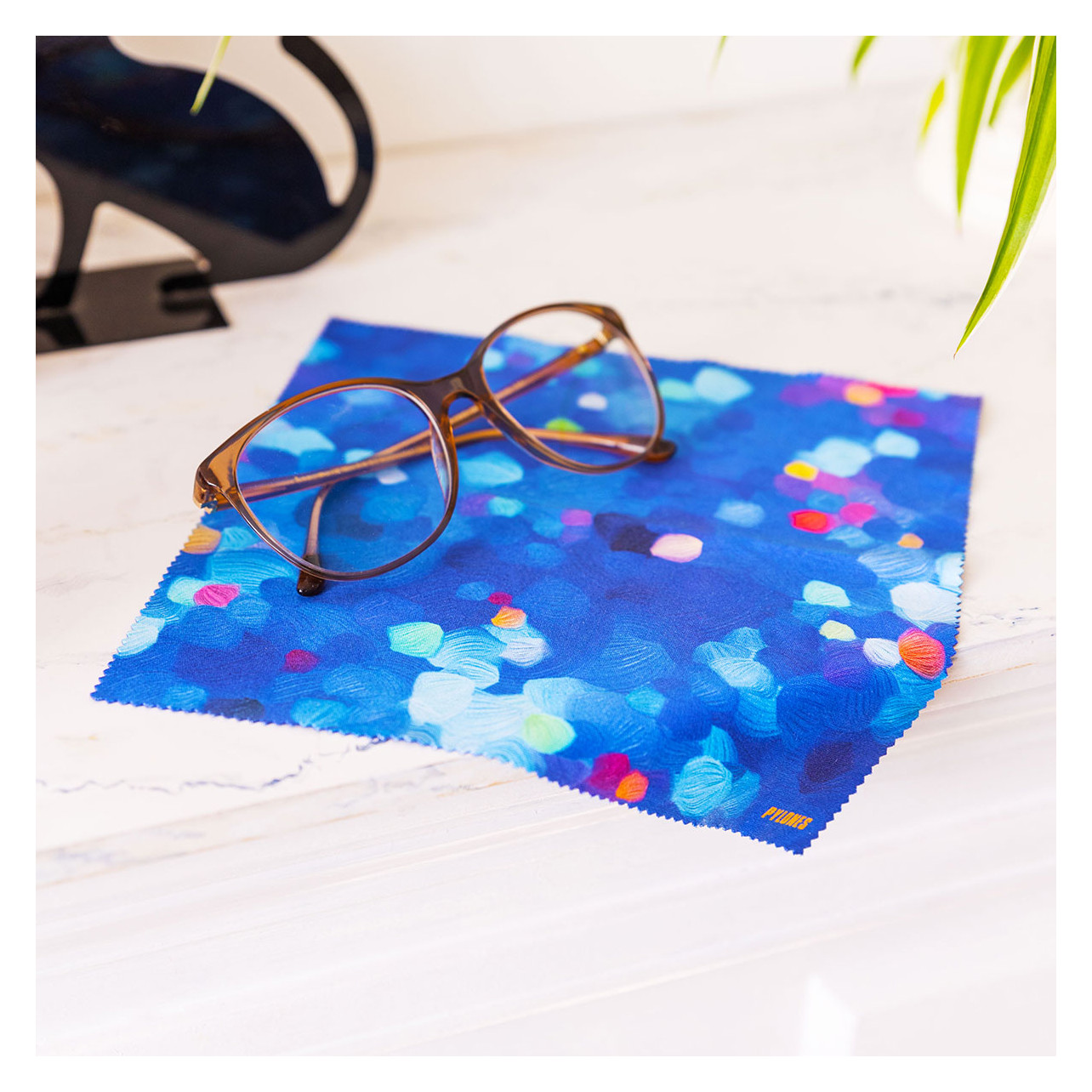 Microfibre glasses cloth - Belle Vue - Blue Palette - Pylones