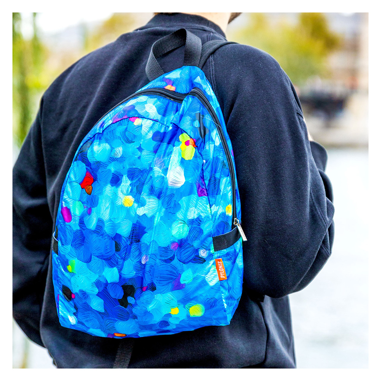 Foldable backpack - Pocket Bag - Blue Palette - Pylones
