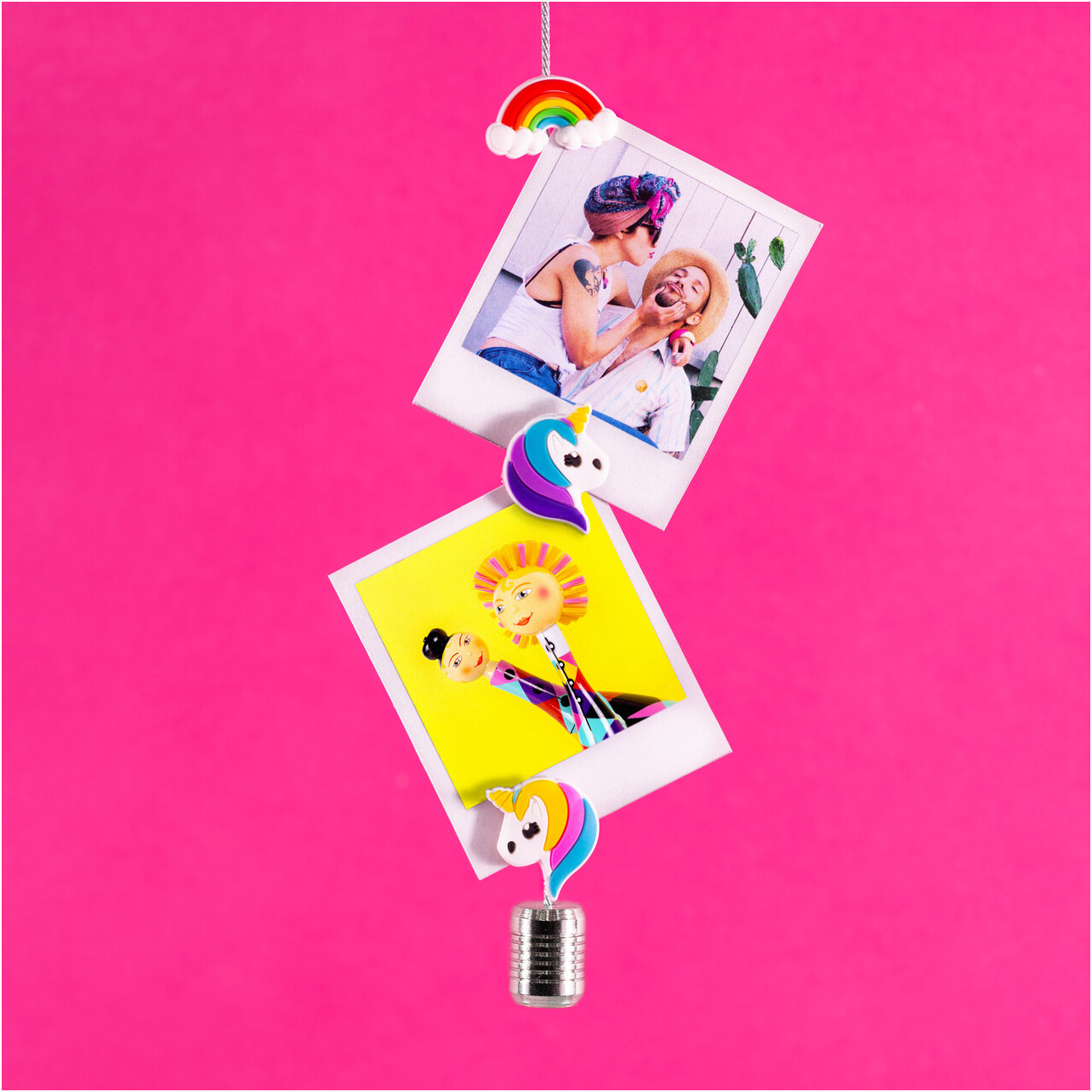 Photo holder cable and magnets - Magnetic Cable - Unicorn - Pylones
