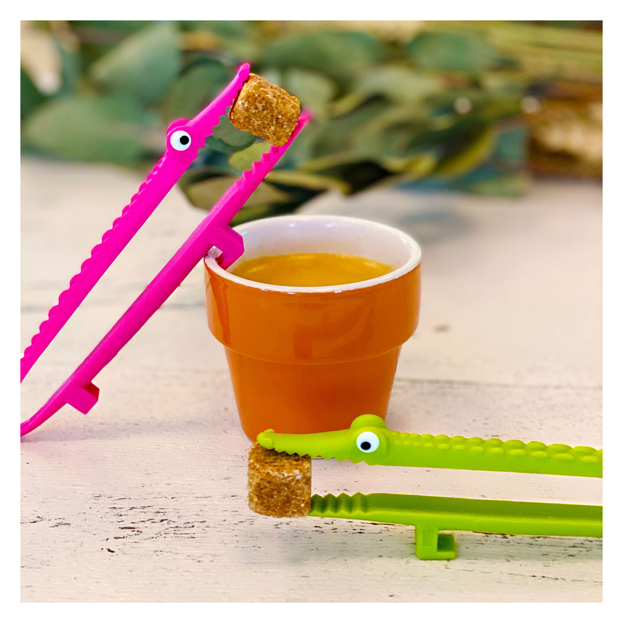 Small serving tongs - Mini Croc' - Light Green - Pylones