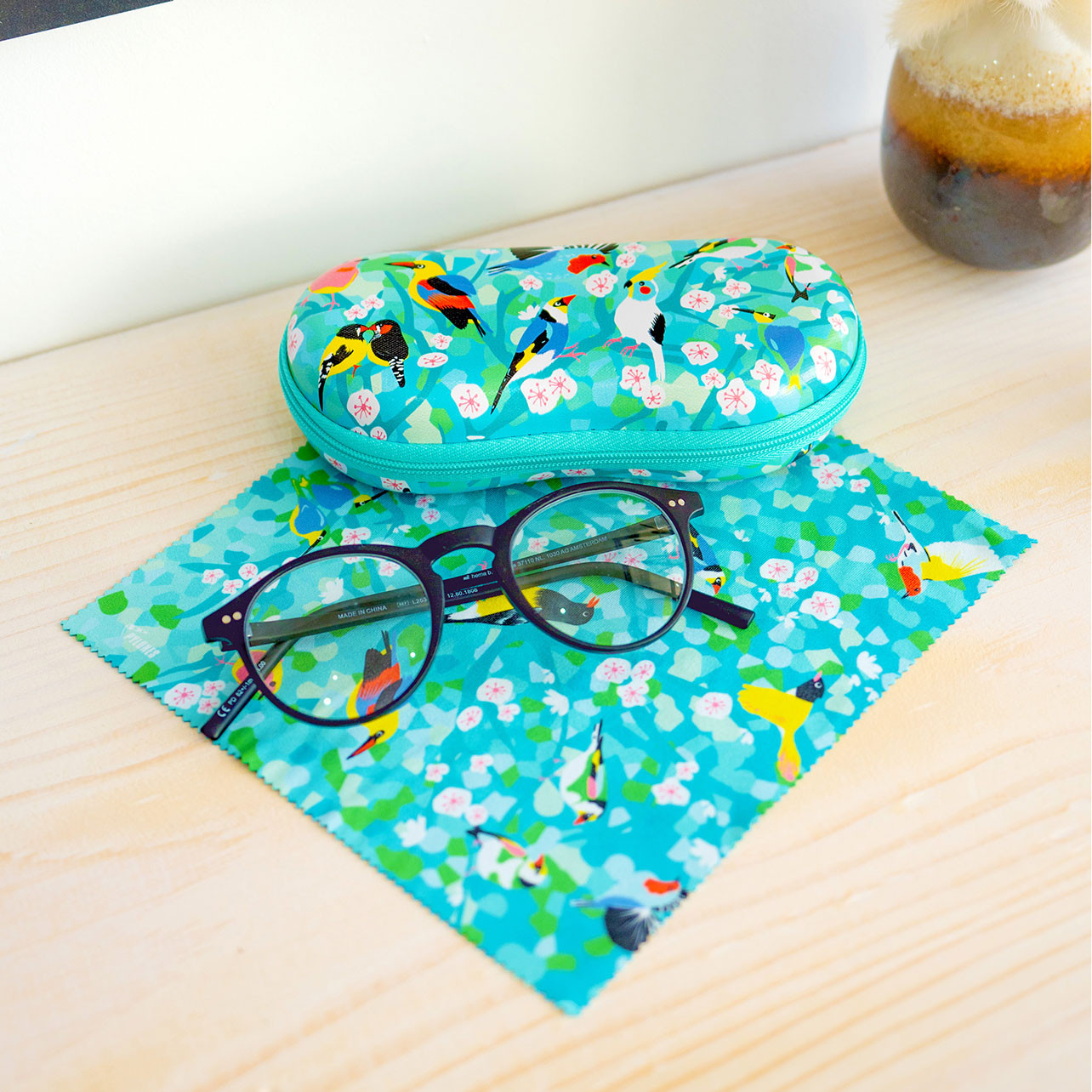 Hard glasses case - Voyage - Birds - Pylones