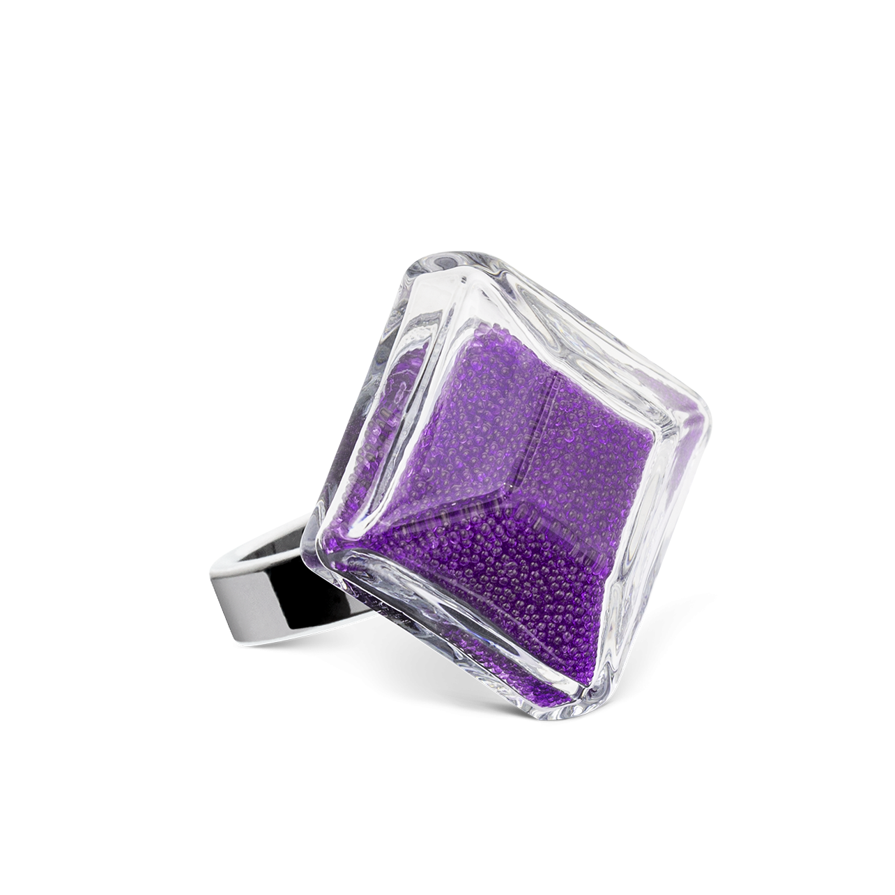 Glass ring - Gaia Medium Billes - Purple - Pylones