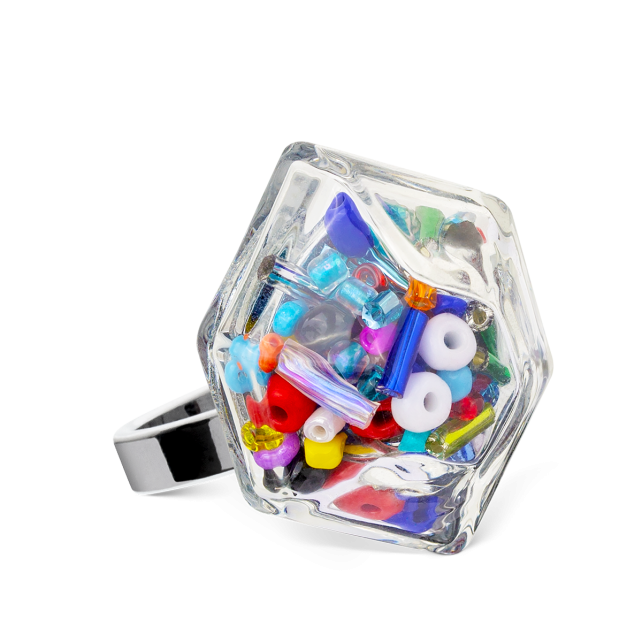 Glass ring - Energie Medium Perles - Multicolour - Pylones