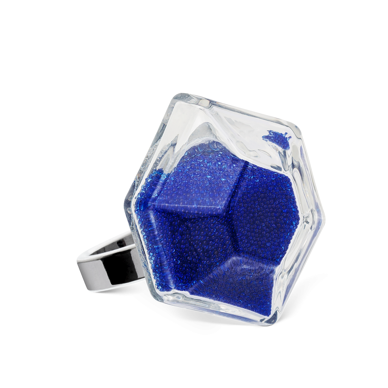 Glass ring - Energie Medium Billes - Dark Blue - Pylones