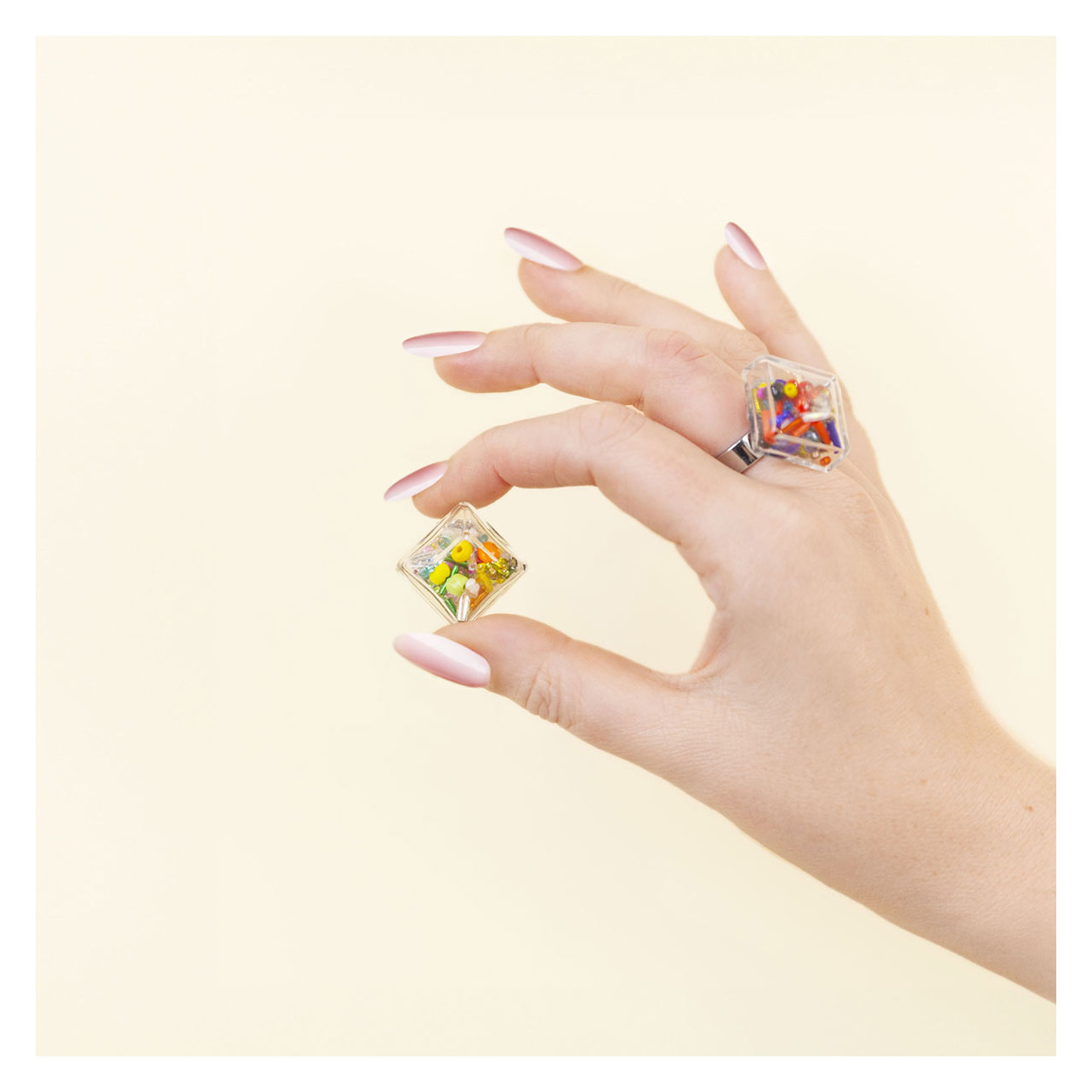 Glass ring - Gaia Medium Perles - Spring - Pylones