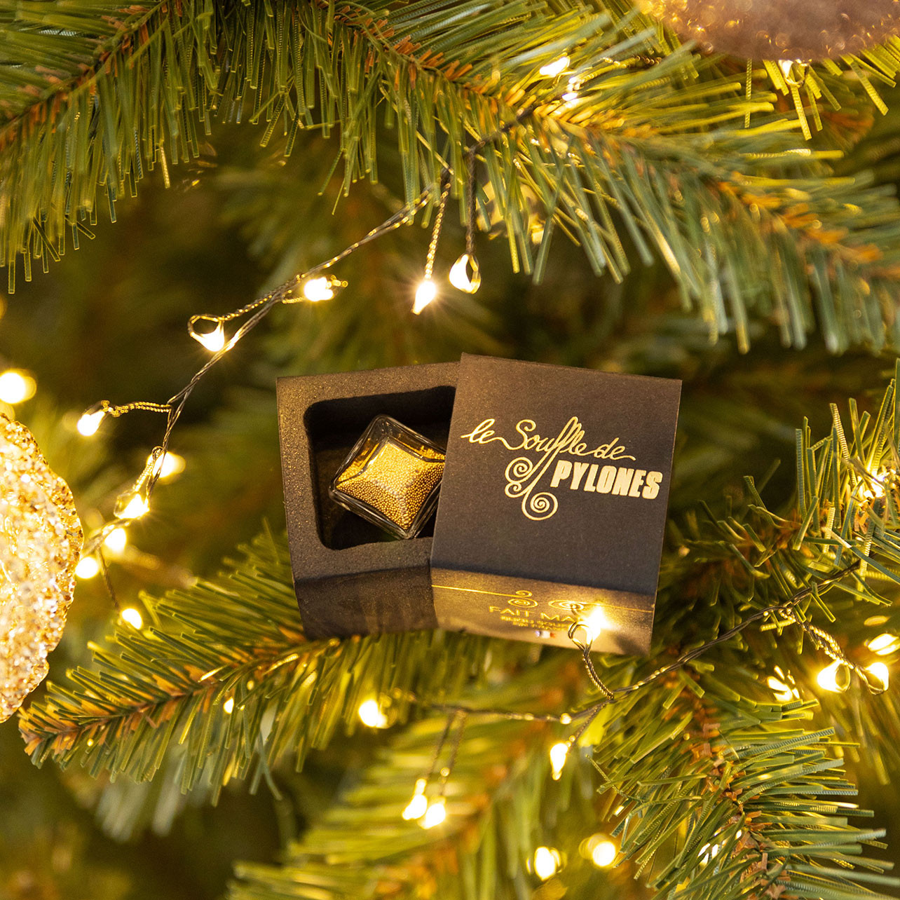 Anello in vetro - Gaia Medium Billes - Oro - Pylones