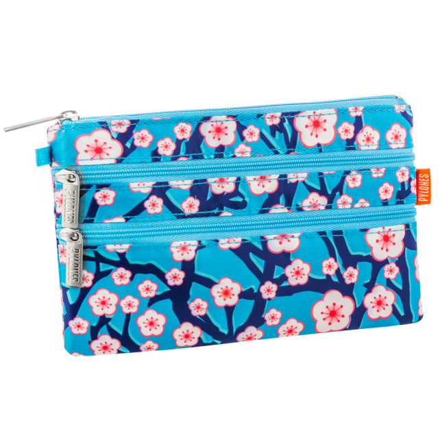 Pouch with 3 Zips - Zip It - Tulipes - Pylones