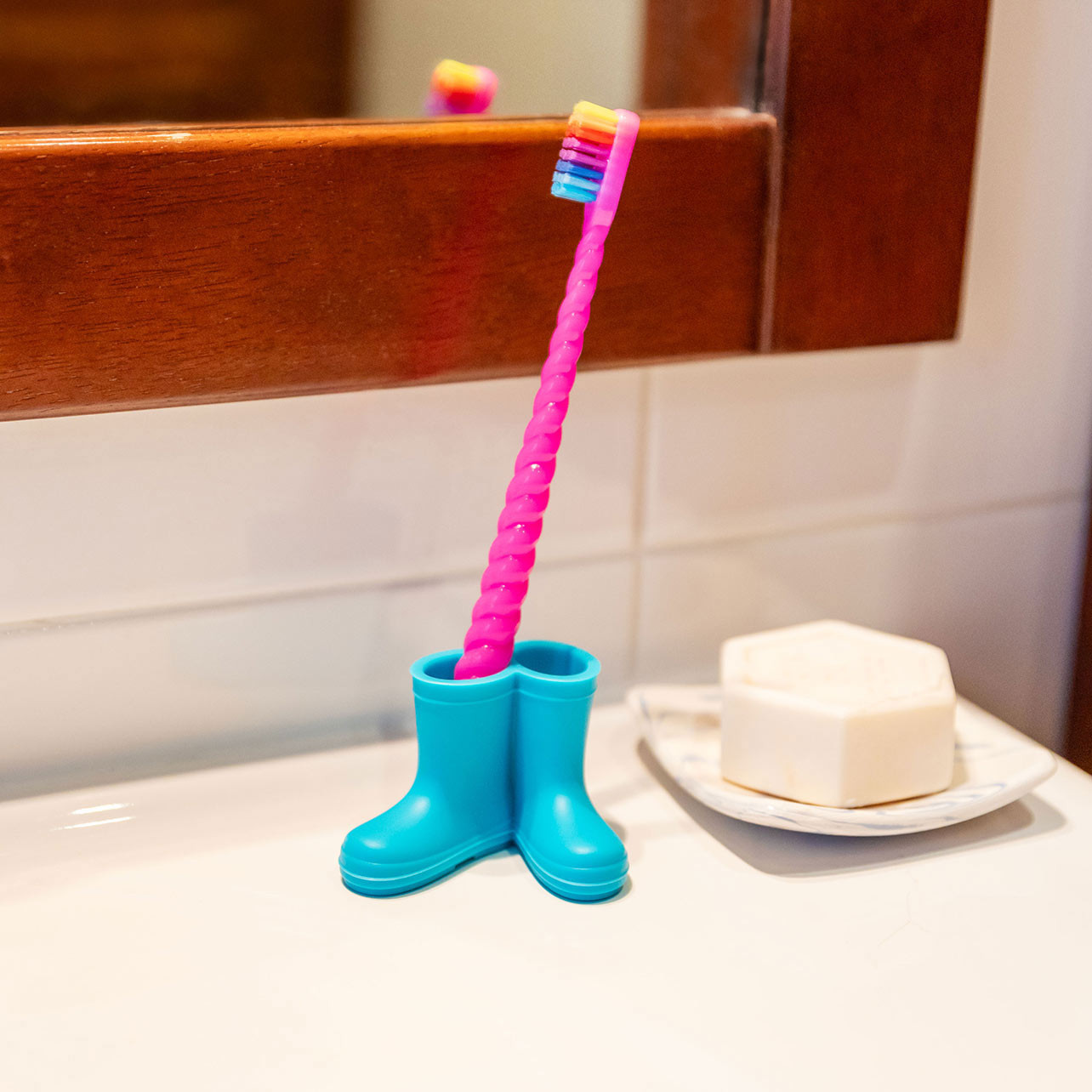 Toothbrush holder - Boots Teeth - Blue - Pylones