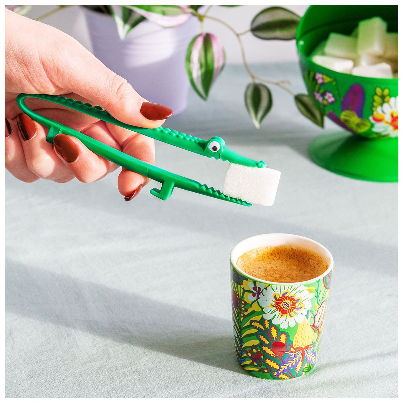 Small serving tongs - Mini Croc' - Green - Pylones