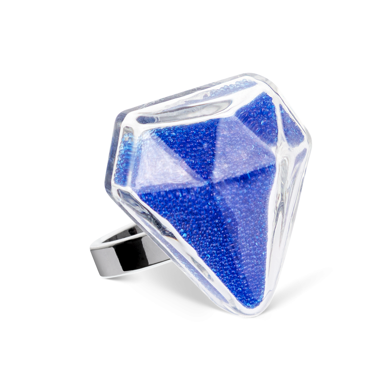 Anello in vetro - Diamant Medium Billes - Blu Scuro - Pylones